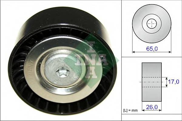 INA 532057110 Ролик натяжителя поликлин. ремня Mercedes W204 W212 ...